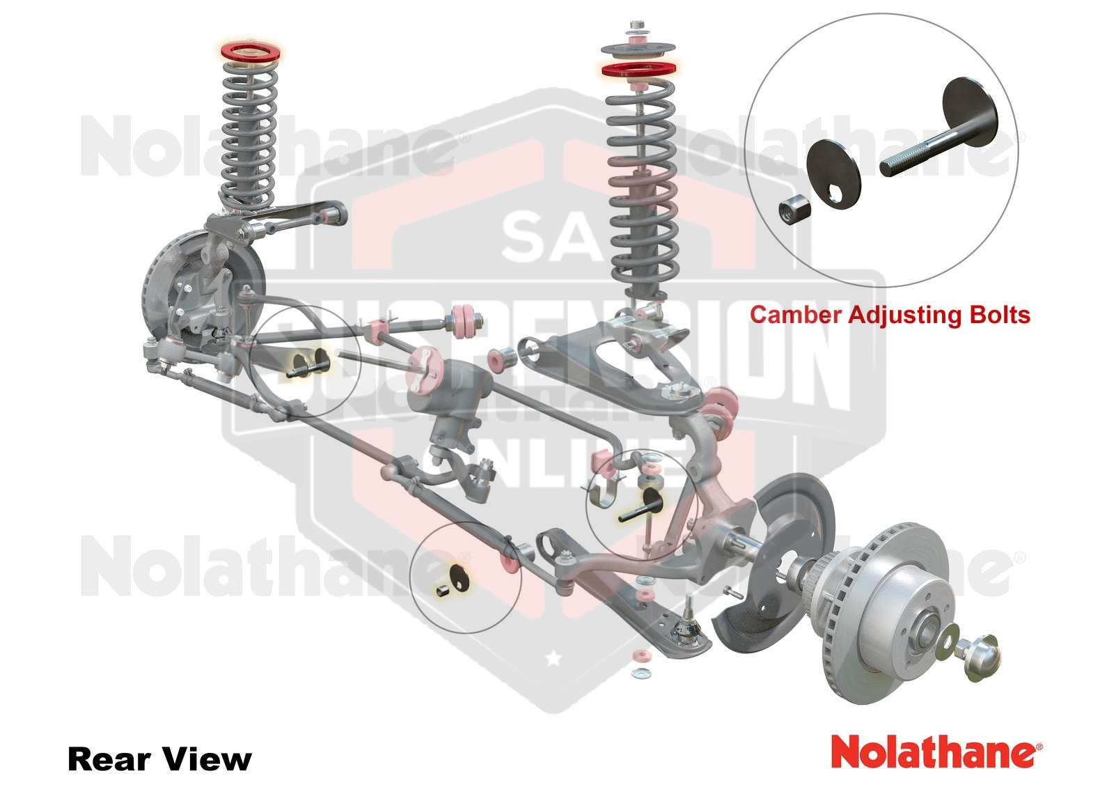 Control Arm Lower - Inner Camber Bolt Kit (Camber Adjusting Bolt Kit ...