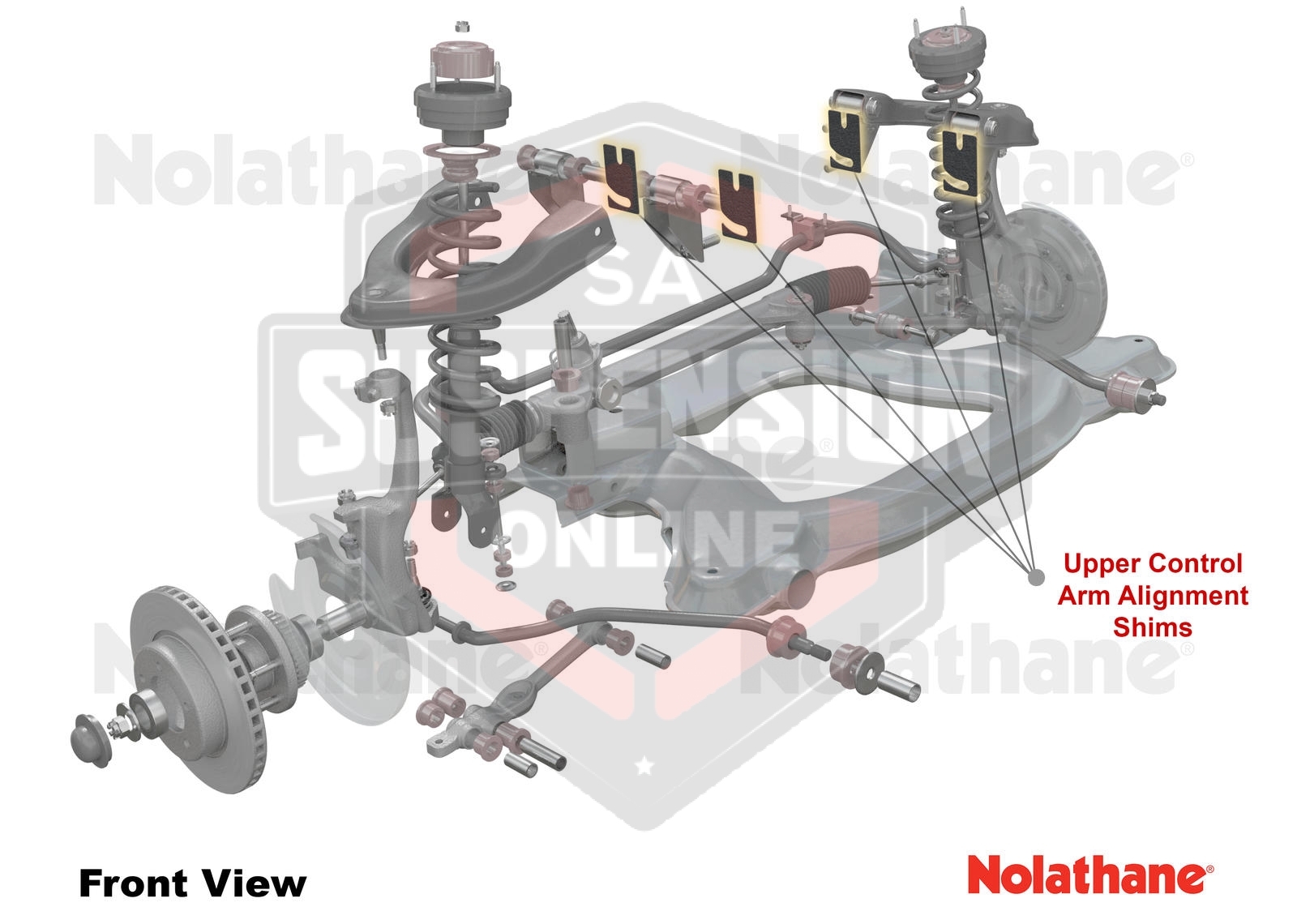 Alignment shim pFits Ack (Shim- castor/camber adjustment) - Nolathane