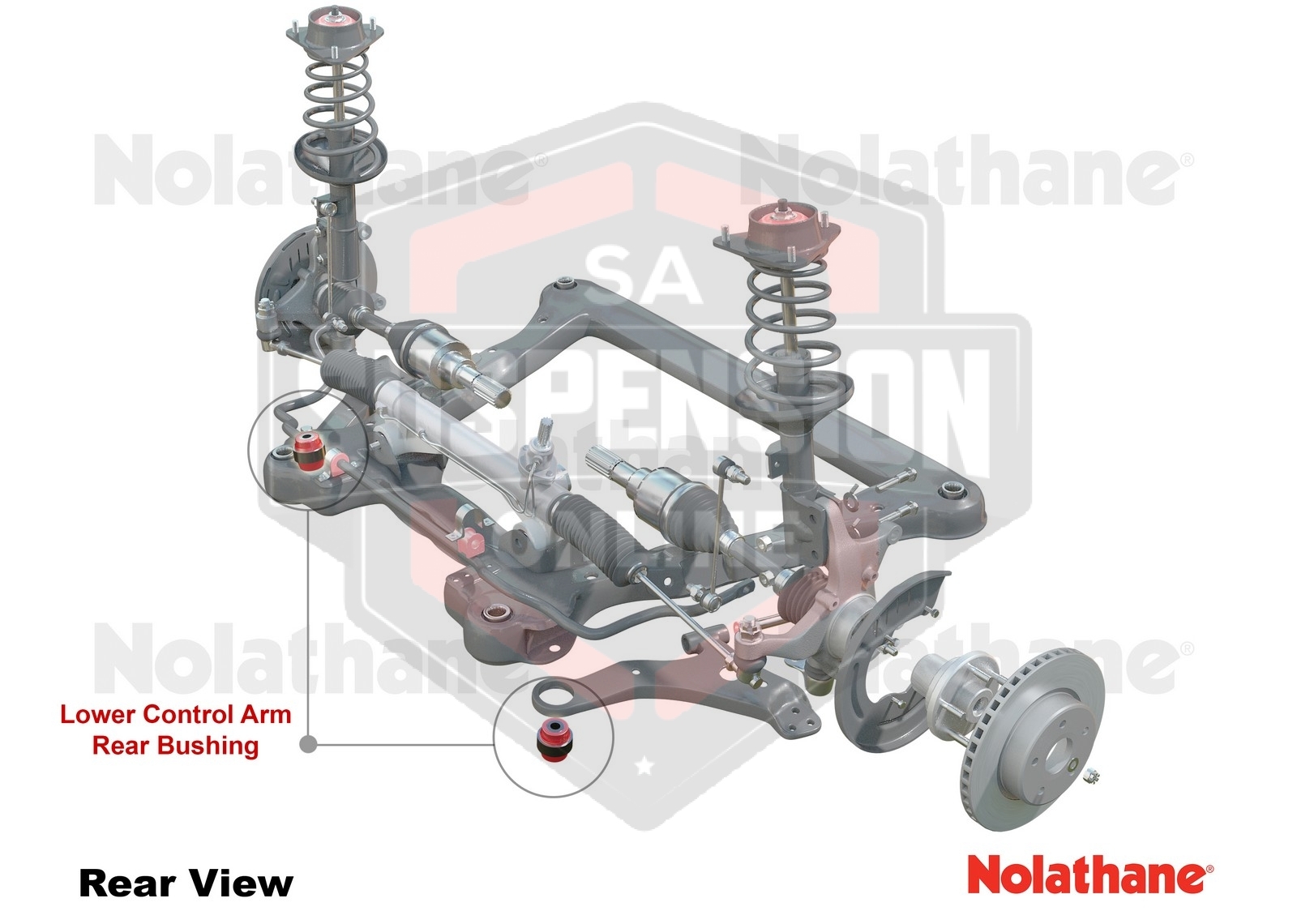 Control Arm Lower - Inner Rear Bushing Single Offset Kit (Mounting Kit ...