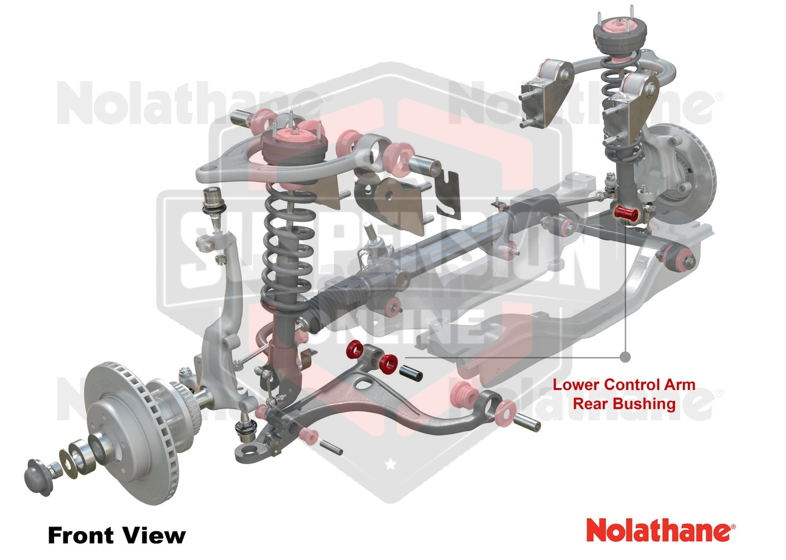 Control Arm Lower - Inner Front Bushing Kit (Mounting Kit- control ...