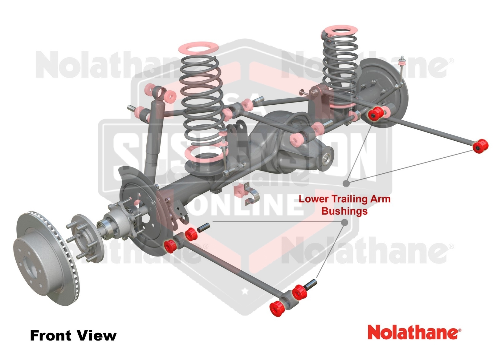 Trailing Arm Lower - Bushing Kit (Mounting Kit- control/trailing arm ...