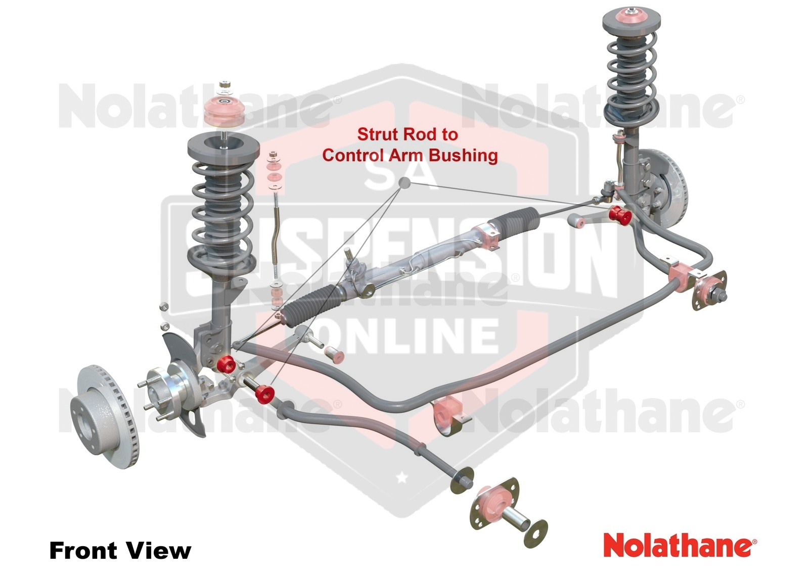 Strut Rod - To Control Arm Bushing Kit (Rod/Strut- wheel suspension ...