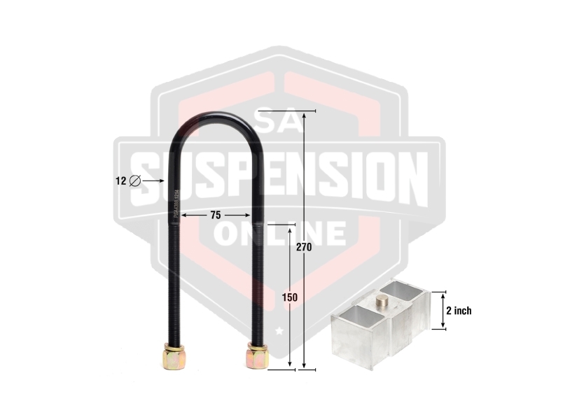 Lowering Block - Kit 2" (Lowering Block Kit ) fits rear - Whiteline