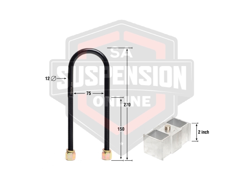 Lowering Block - Kit 2" (Lowering Block Kit ) fits rear - Whiteline