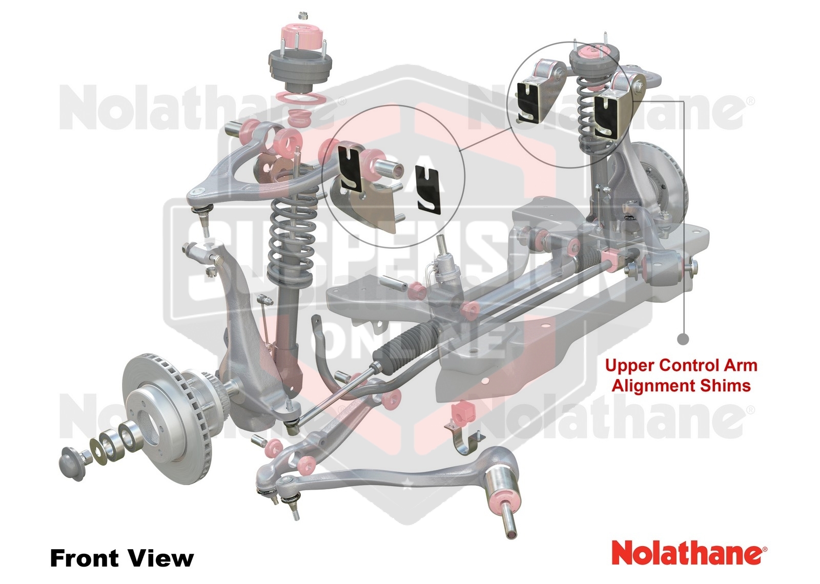 Alignment shim pFits Ack (Shim- castor/camber adjustment) - Nolathane