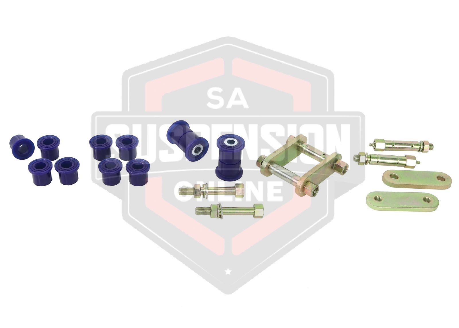 SuperPro Greasable ShFits Ackle and Bushing Kit (Bushing- leaf spring ...