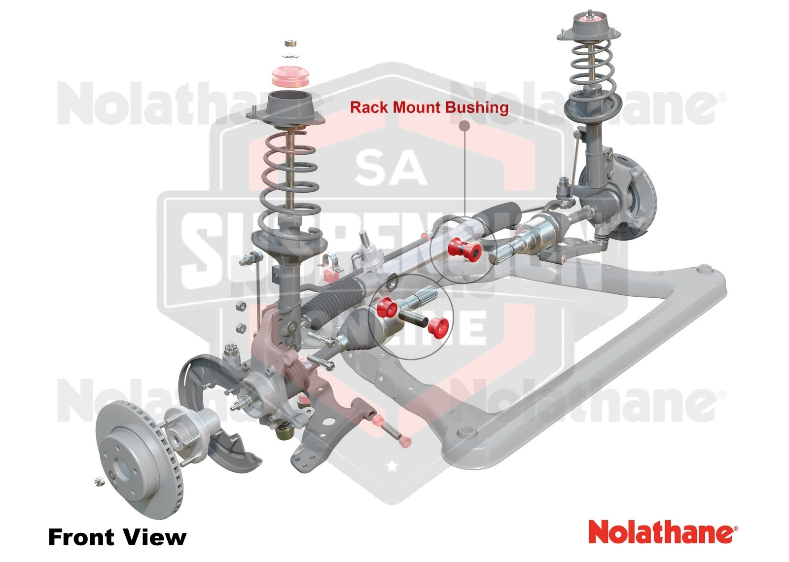 Steering RFits Ack and Pinion - Mount Bushing Kit (Bush- steering rack ...