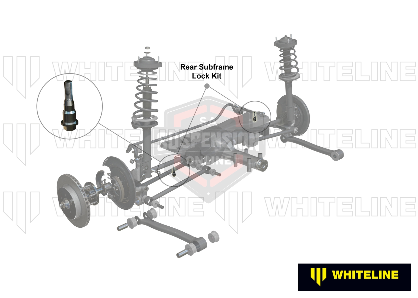 Subframe - Lock Kit (Mounting- support frame/subframe) - Whiteline
