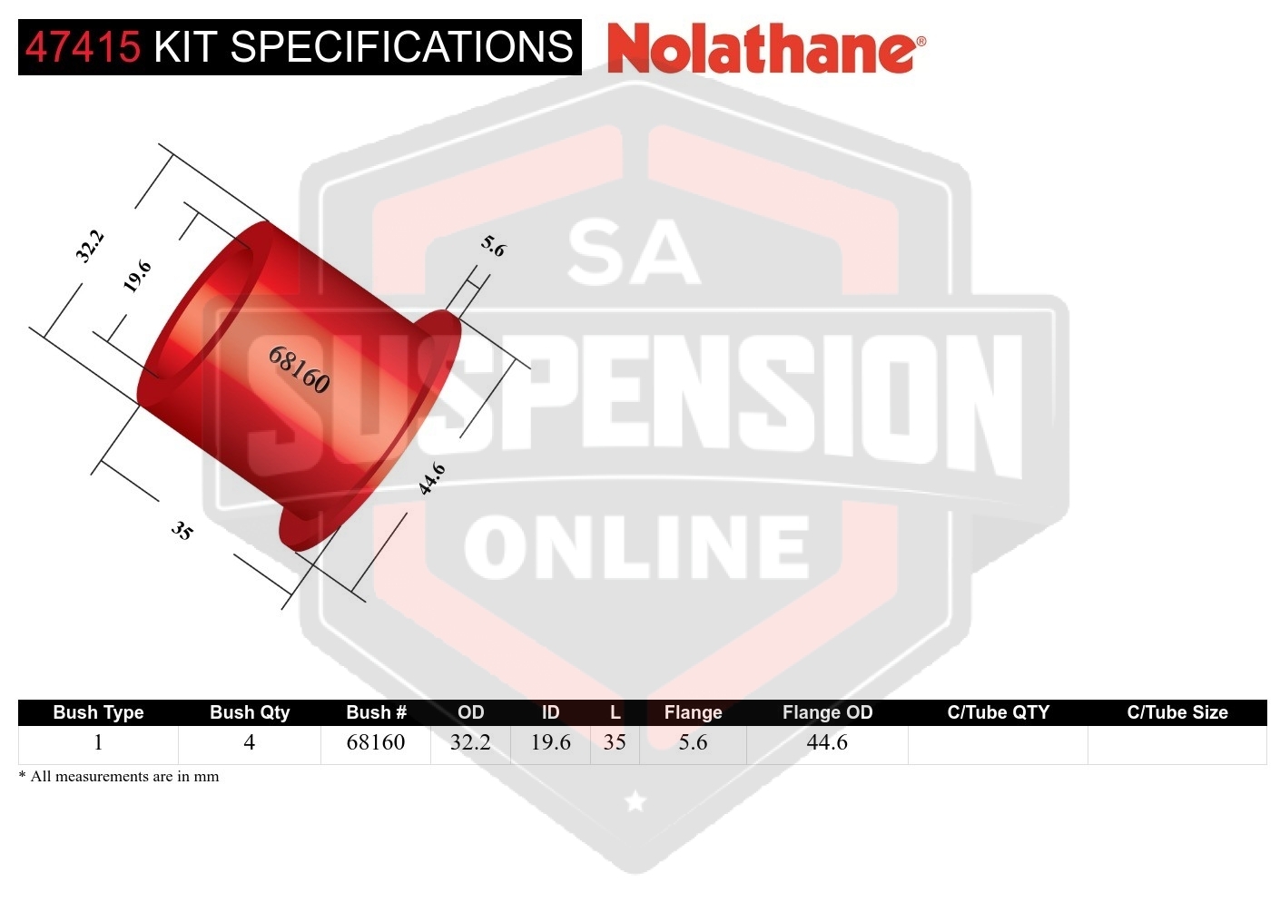 Leaf Spring - fits rear Eye Bushing Kit (Bushing- leaf spring) Rear ...