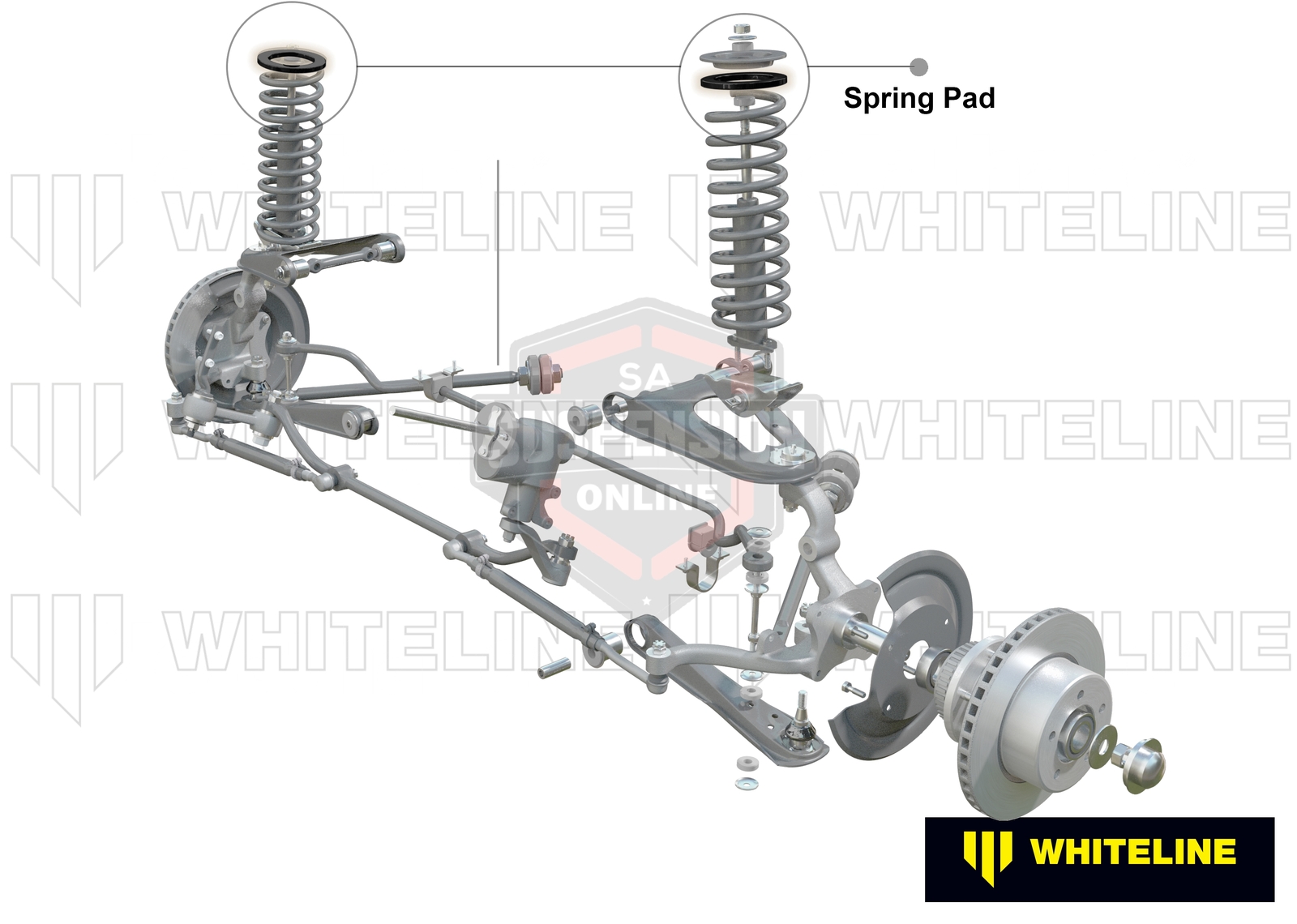 Coil Spring Pad - Bushing Kit (Spring Fits Seat) - Whiteline