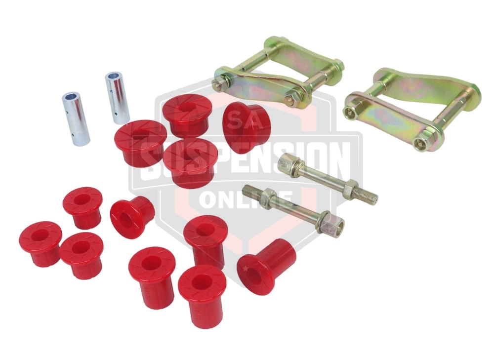 Leaf Spring - Bushing and Greaseable ShFits Ackle/Pin Kit (Spring Shackle) fits rear - Nolathane